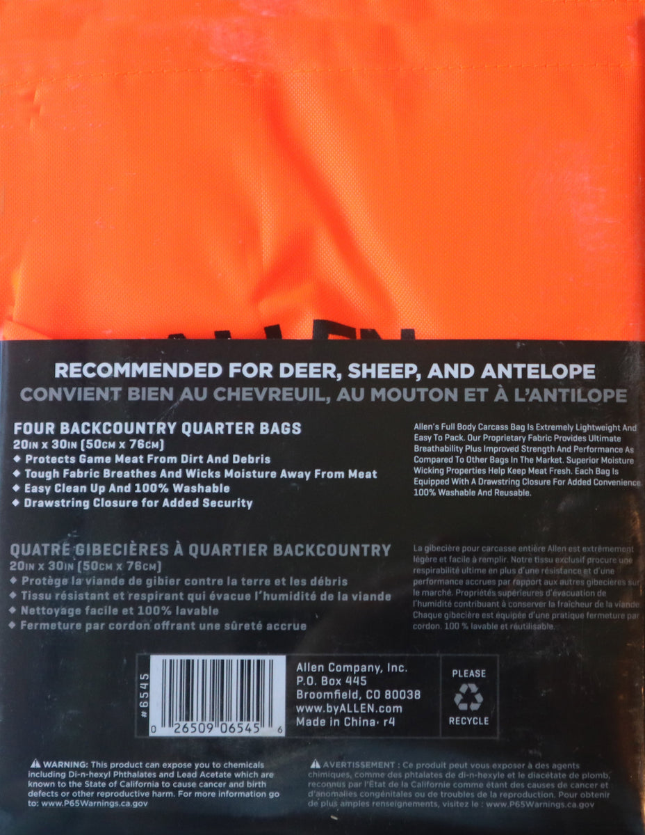 Game Meat Bags Backcountry Allen Free Shipping – ЅwiѕsPаѕs.